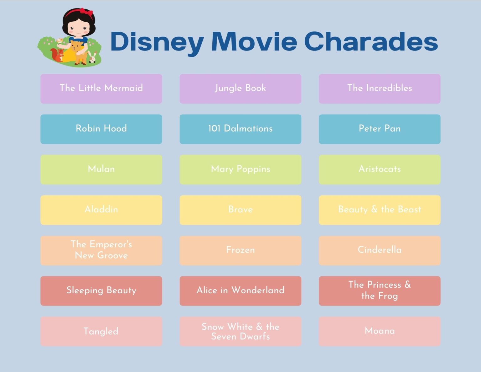 How To Play Disney Movie Charades